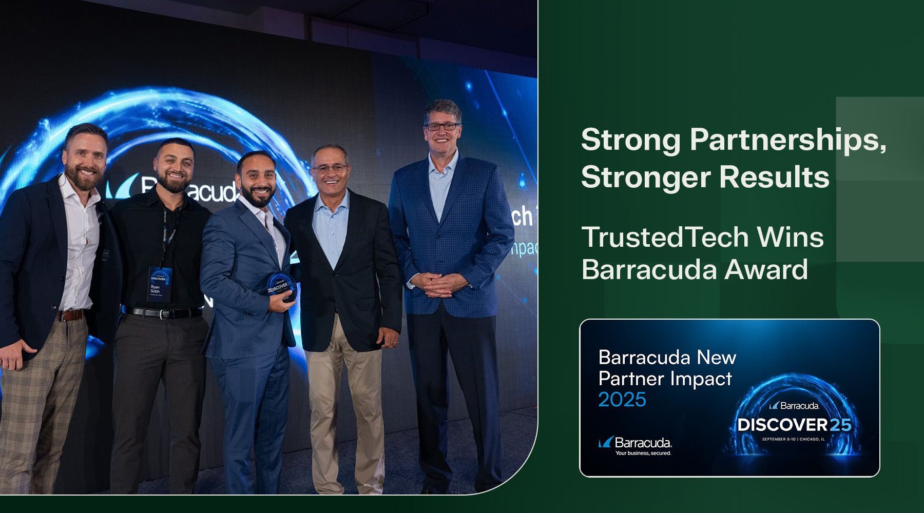 Celebrating Success: TrustedTech Wins Barracuda New Partner Impact Awa